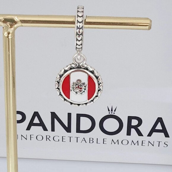 Pandora | Jewelry | Pandora Peru Flag Dangle Charm Exclusive Travel ...